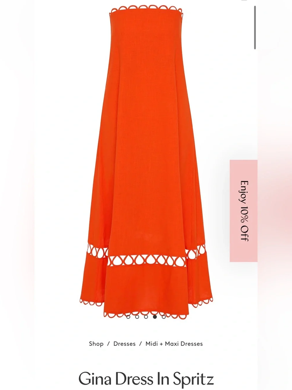 Mister Zimi | Dresses | Mister Zimi Strapless Orange Maxi Dress With ...